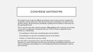 Semantics iii relationships between words | PDF