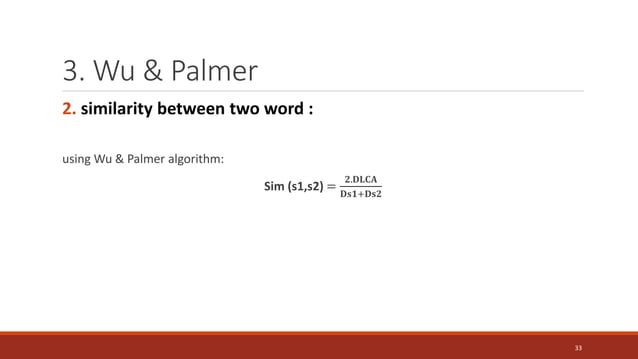 Semantic similarity between two sentences in arabic | PPT