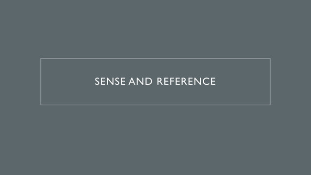 Semantics i sense and reference | PDF | College Education | Education