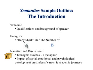 Semantics Outline (Email Attachment) | PPSX | College Planning ...
