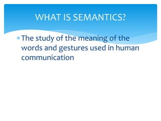 Semantics powerpoint | PPTX