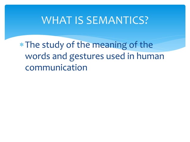 Semantics powerpoint | PPT