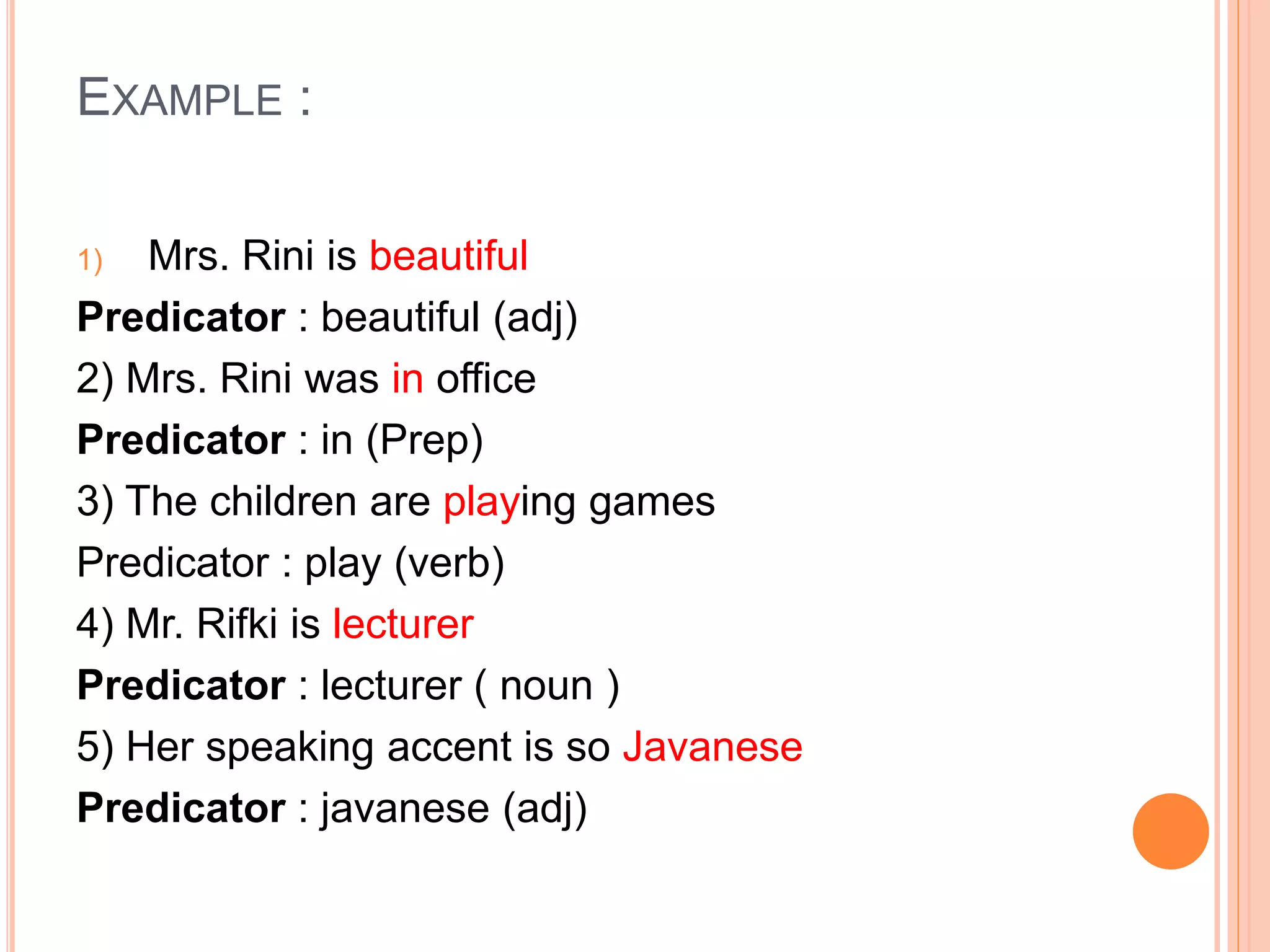 Semantics predicates predicator degree of predicates | PPT