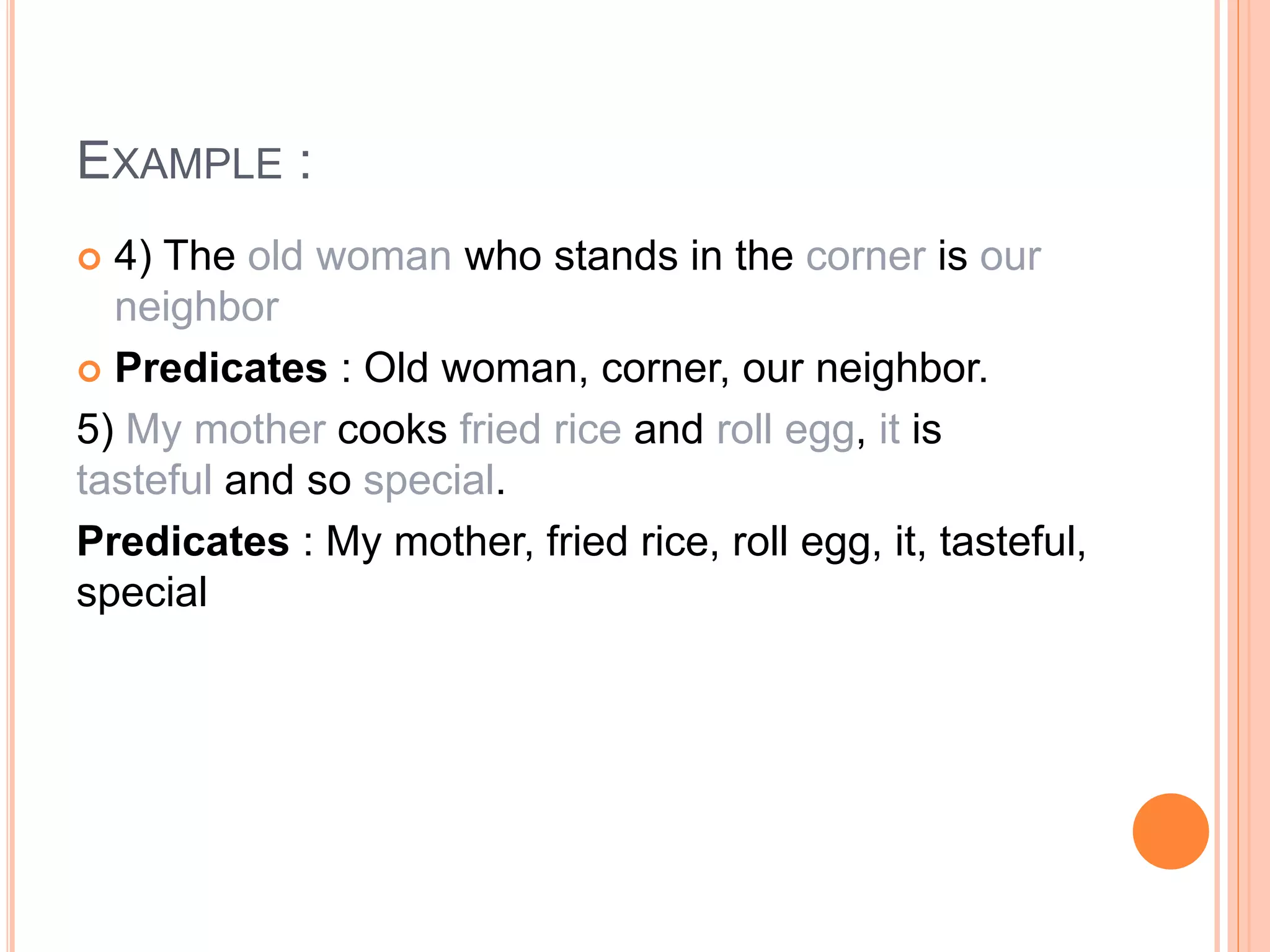 Semantics predicates predicator degree of predicates | PPT