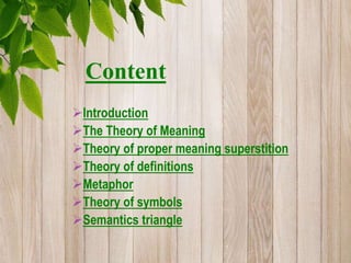 Theory of meaning by Ogden and Richards | PPTX