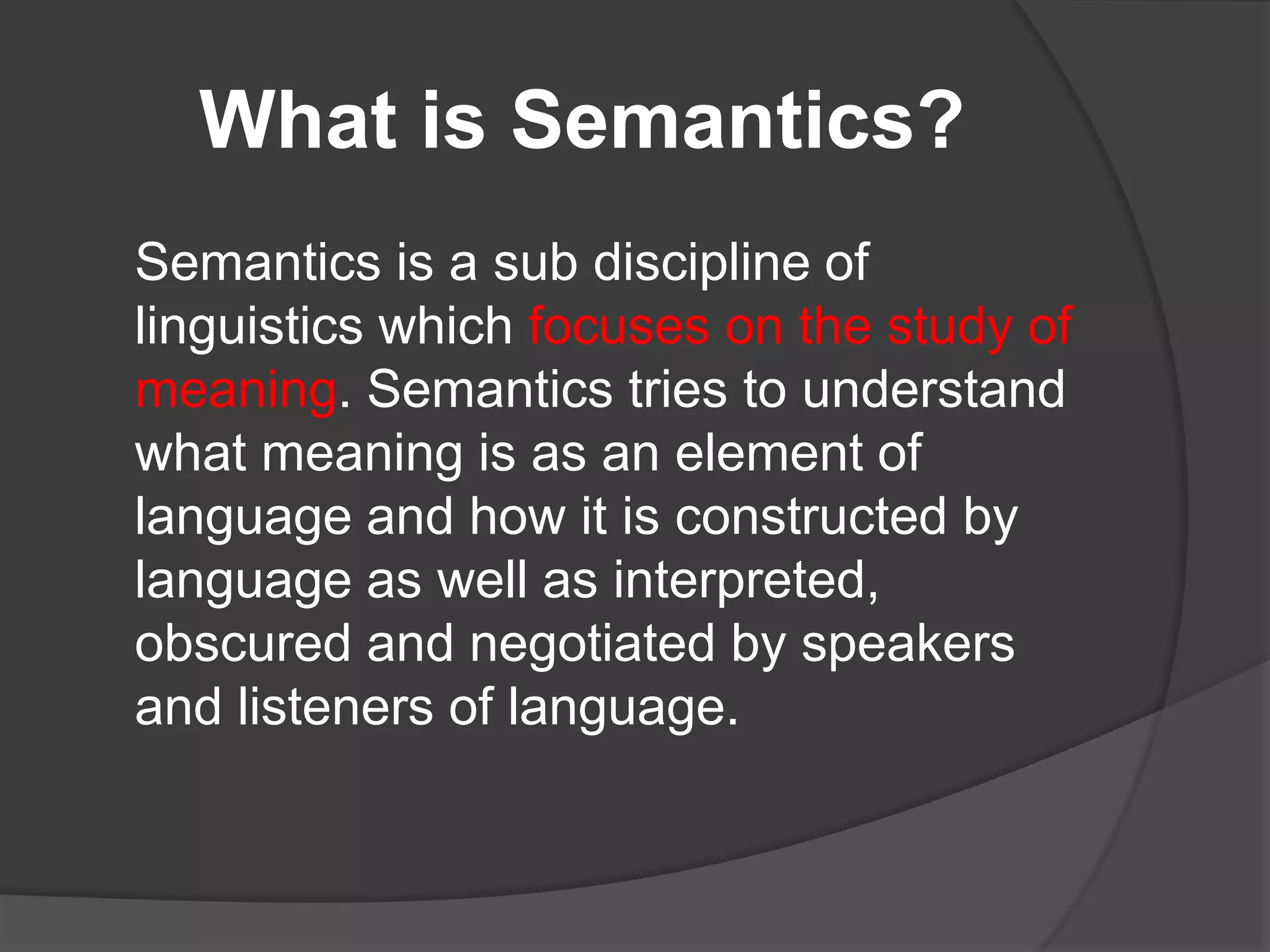 Semantics reza | PPTX | Science