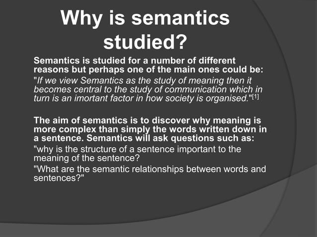 Semantics reza | PPTX | Science