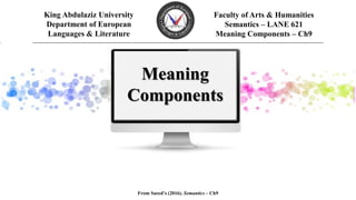 (Semantics) saeed's book ch 9 | PPT