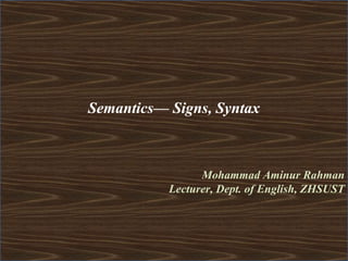Semantics, Syntax | PPT
