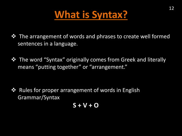 Syntax & Semantics | PPTX