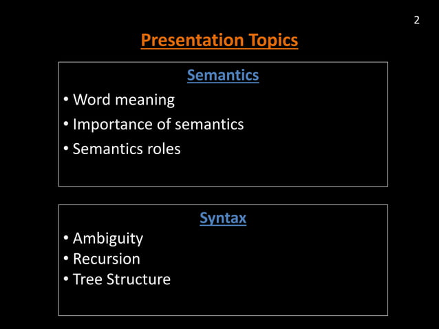 Syntax & Semantics | PPTX