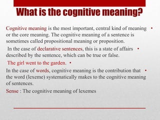 Semantics, the Study of Meaning | PPTX