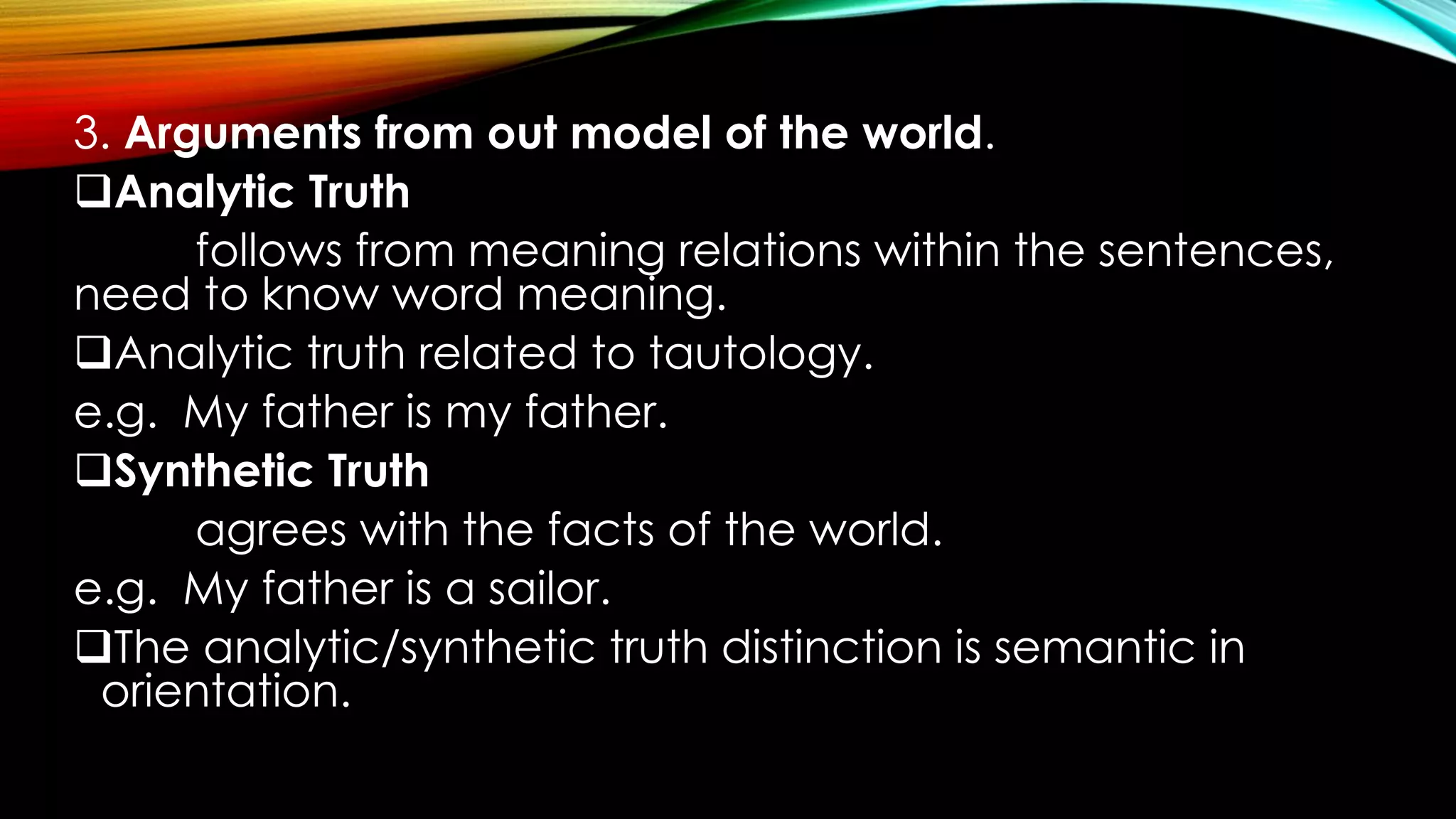 Semantics truth relations | PPT