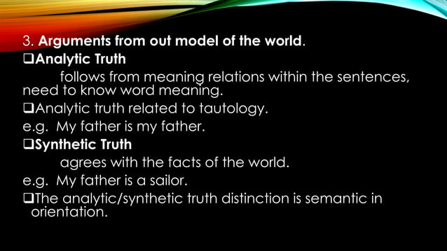 Semantics truth relations | PPT