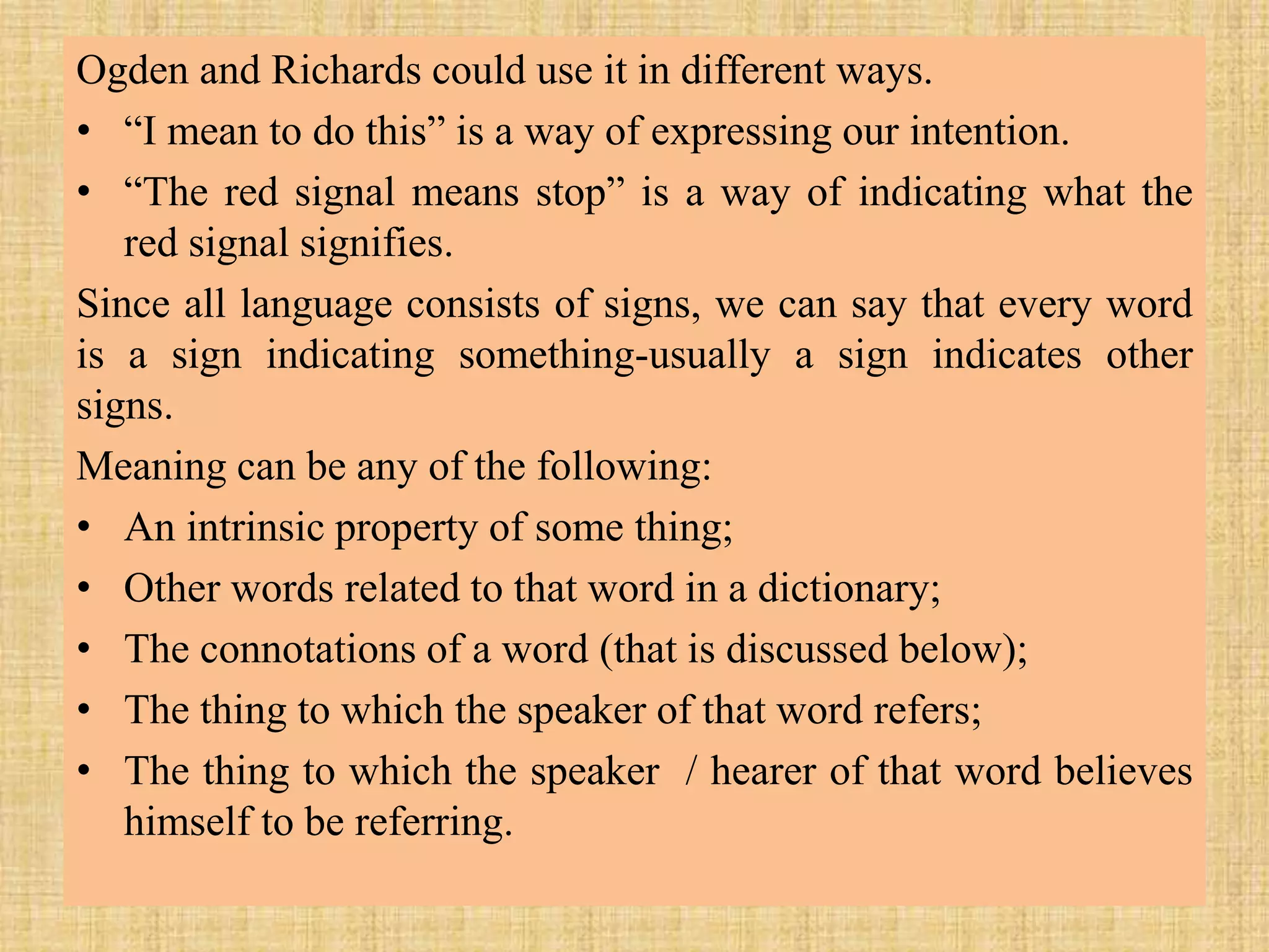 Semantic vs Pragmatics | PPT