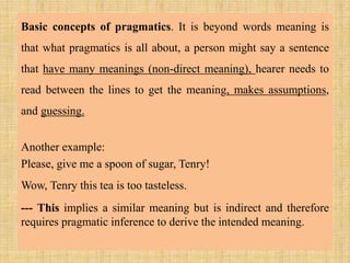 Semantic vs Pragmatics | PPT