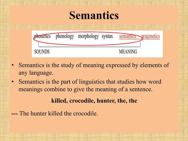 Semantic vs Pragmatics | PPT