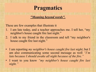 Semantic vs Pragmatics | PPT