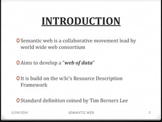 Semantic web | PPTX | Web Design and HTML | Internet
