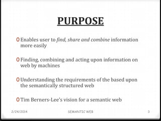 Semantic web | PPTX | Web Design and HTML | Internet