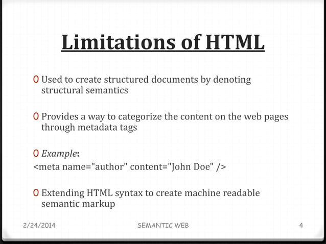 Semantic web | PPTX | Web Design and HTML | Internet