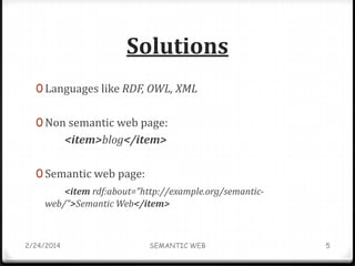 Semantic web | PPTX | Web Design and HTML | Internet