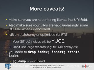 Bringing the Semantic Web closer to reality: PostgreSQL as RDF Graph Database | PDF