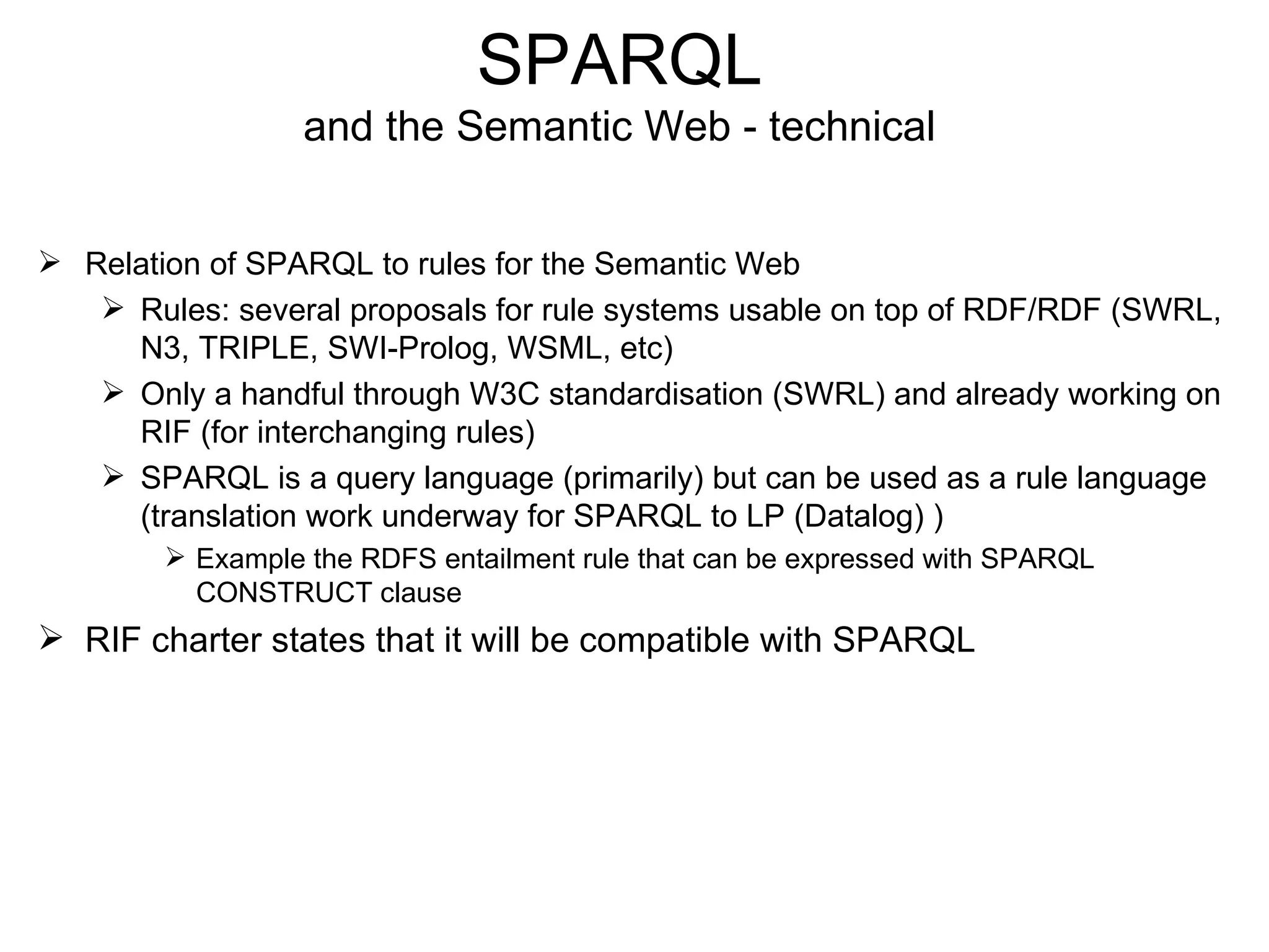 SPARQL and SQL: technical aspects and synergy | PPT