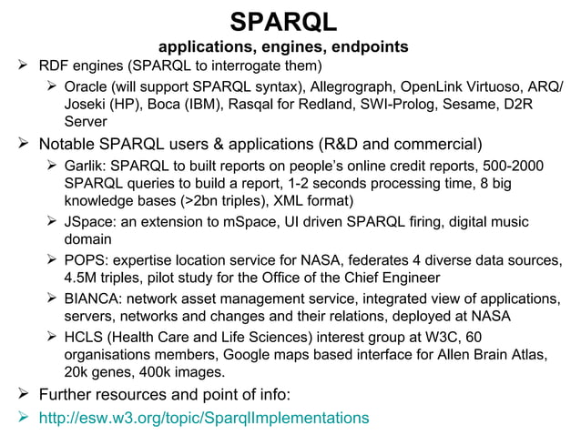 SPARQL and SQL: technical aspects and synergy | PPT