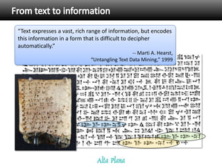 Introduction to Text Mining and Semantics | PPT