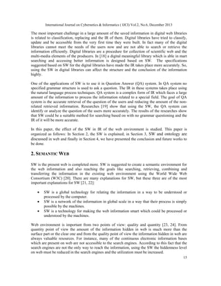 SEMANTIC WEB: INFORMATION RETRIEVAL FROM WORLD WIDE WEB | PDF