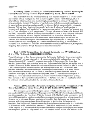 The Semantic Web in Digital Libraries: A Literature Review | PDF