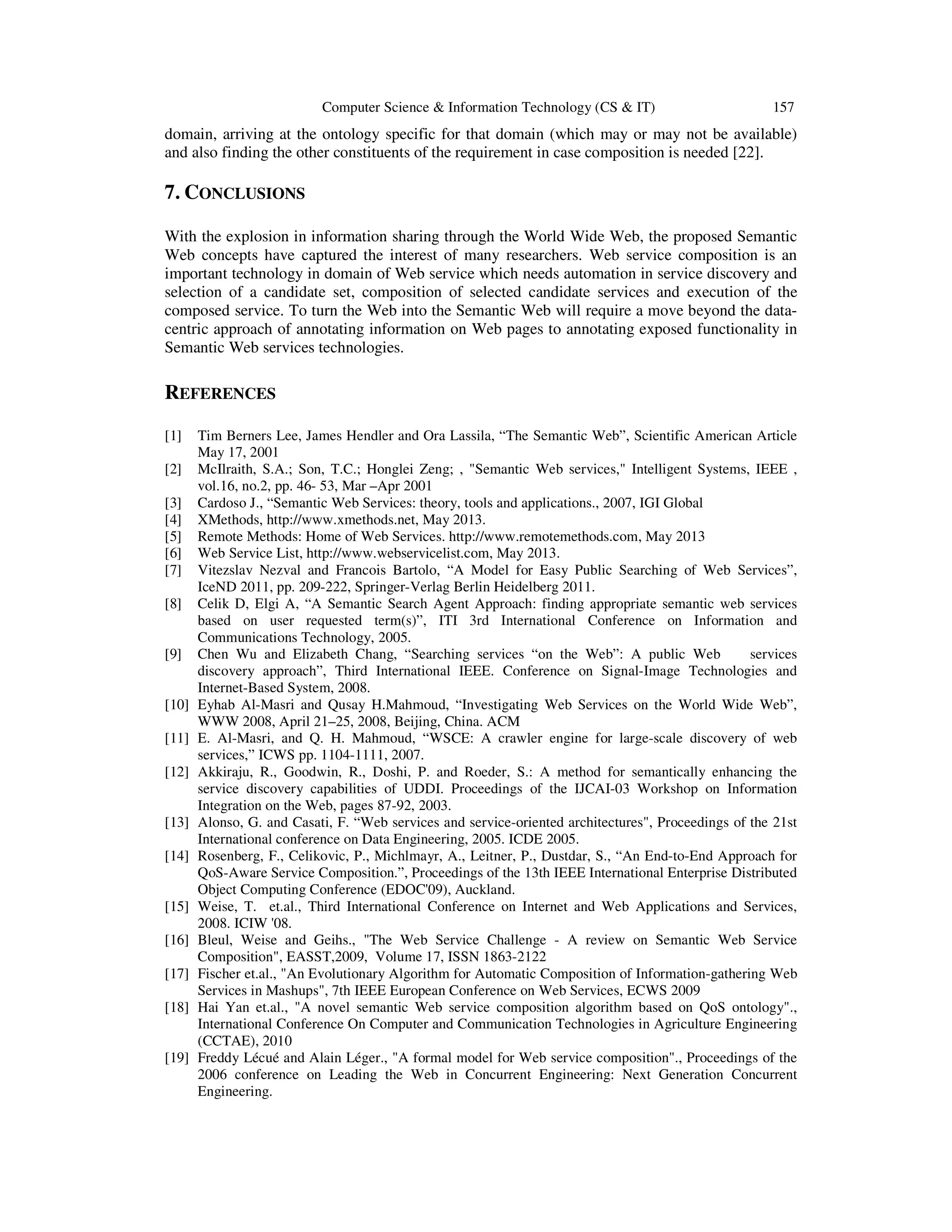 Semantic web services discovery selection and composition techniques | PDF