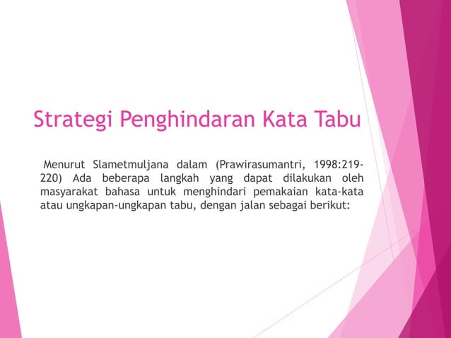 Semantik ungkapan tabu | PPTX