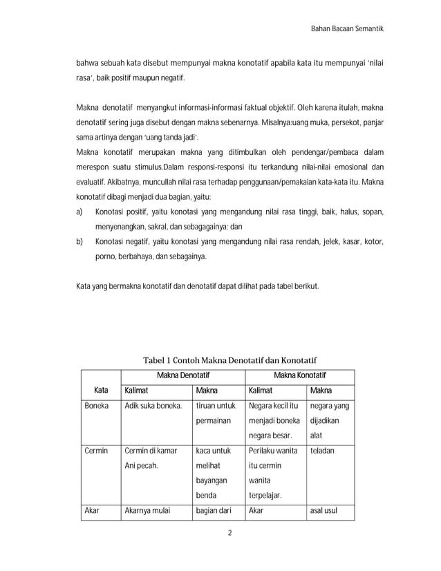 Semantik bahasa indonesia | PDF