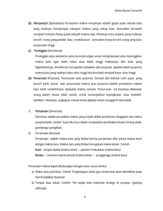 Semantik bahasa indonesia | PDF