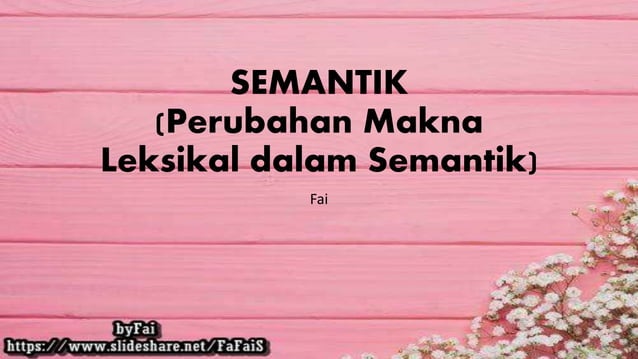 Semantik ( Semantik Bahasa Melayu) | PPTX