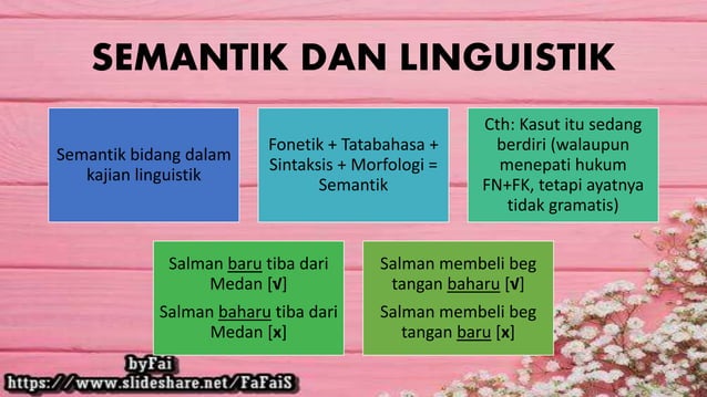Semantik ( Semantik Bahasa Melayu)