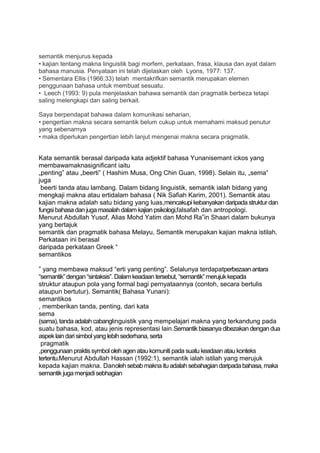 Semantik soalan 1 | DOCX