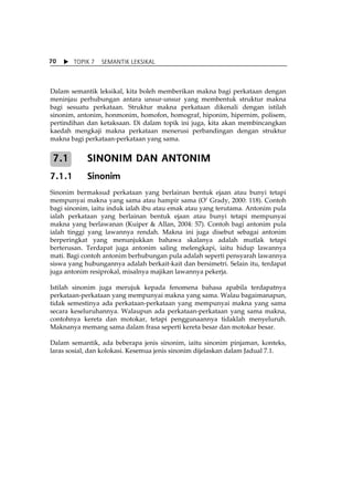 Semantik Topik 7 | PDF