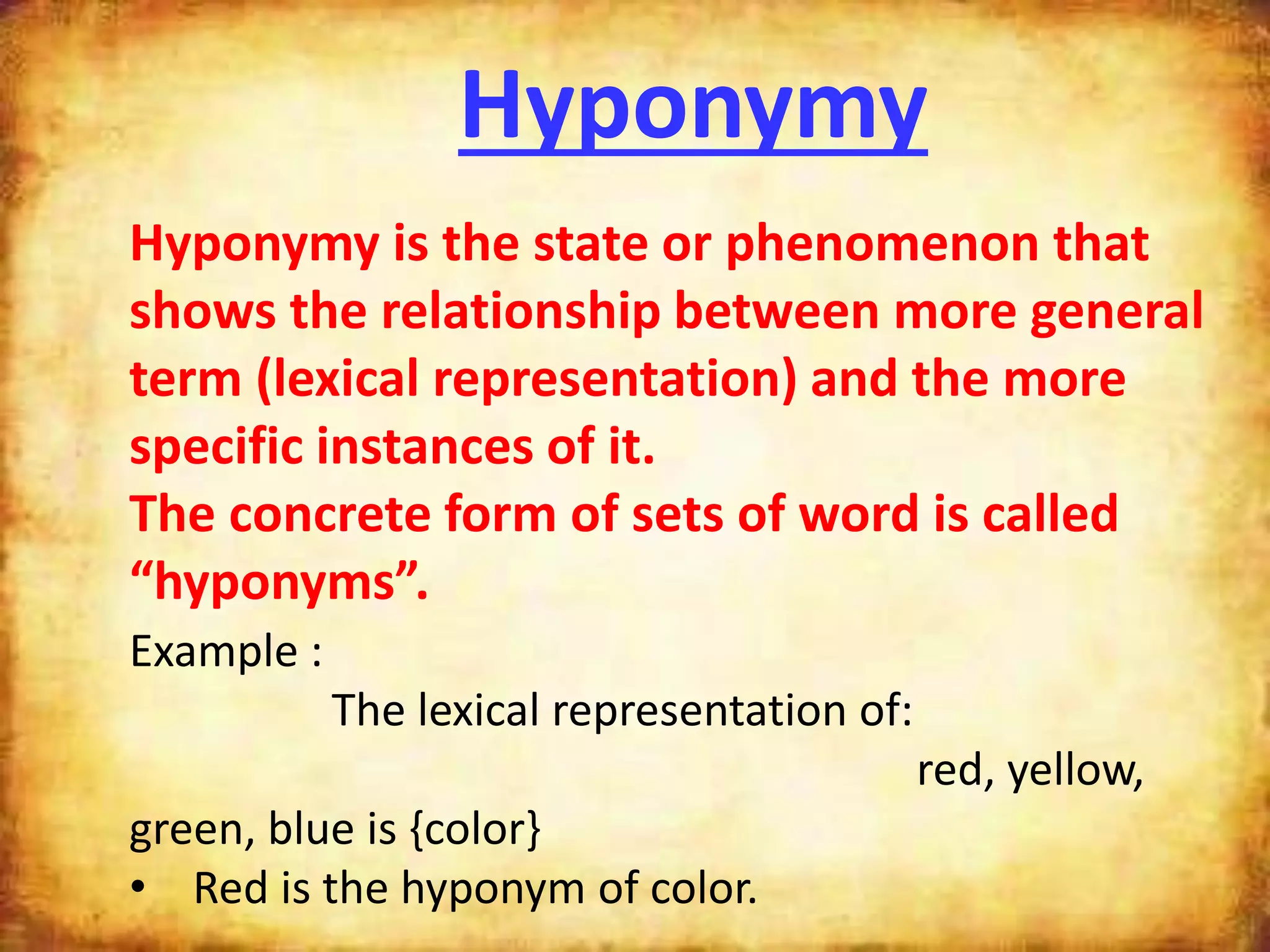 Semantic relations | PPTX