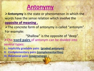 Semantic relations | PPTX