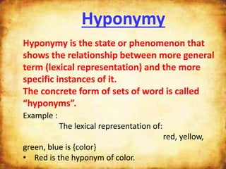 Semantic relations | PPTX