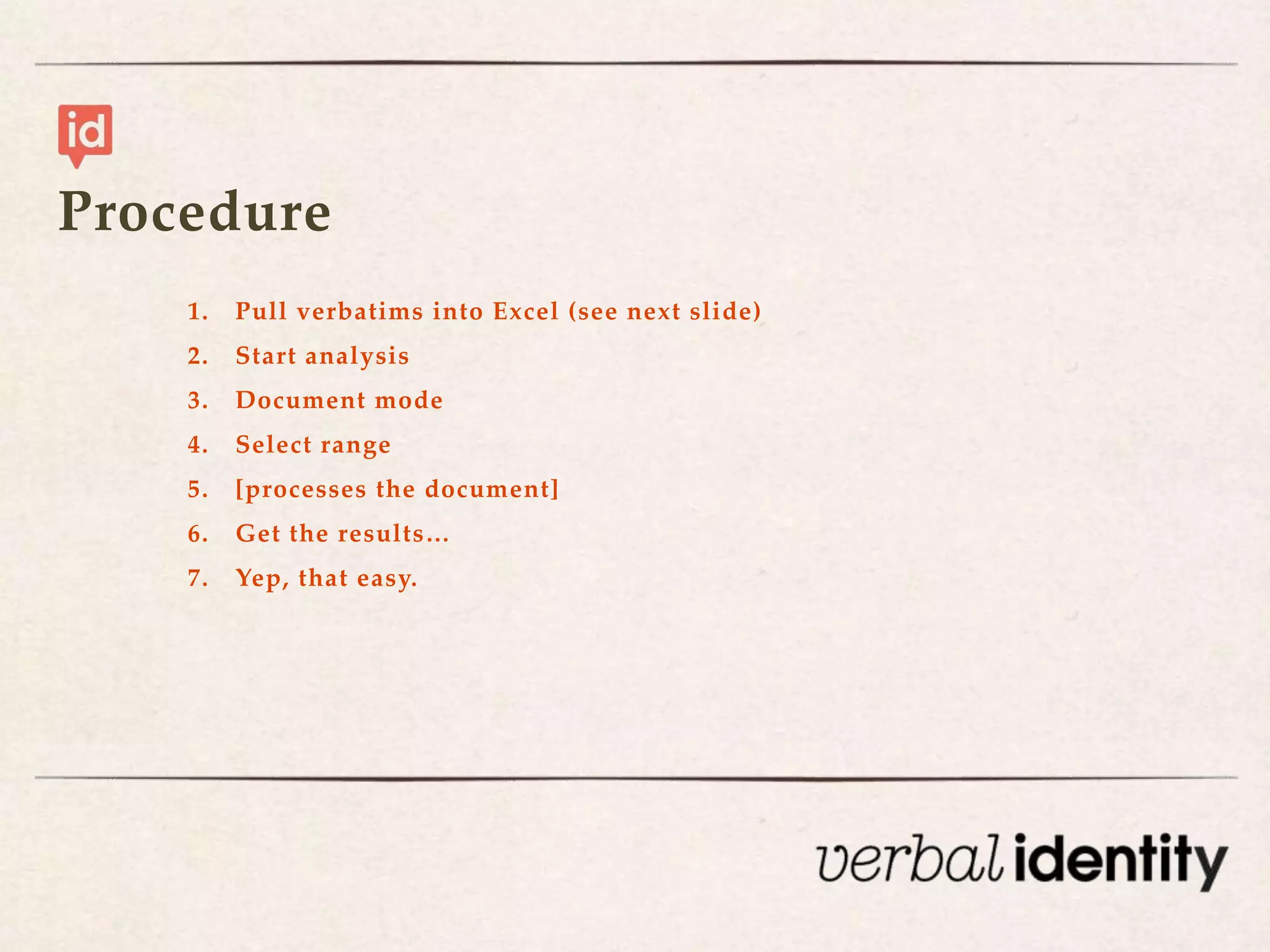 Text analytics for verbal identity and branding (a first play with Semantria) | PPT