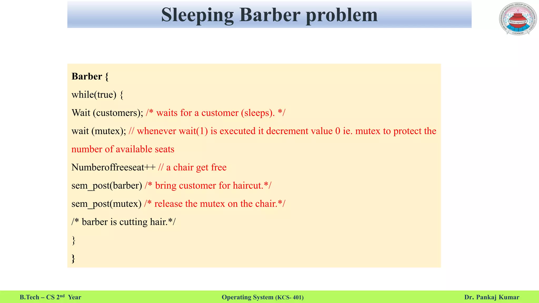 Operating System: Semaphor | PDF