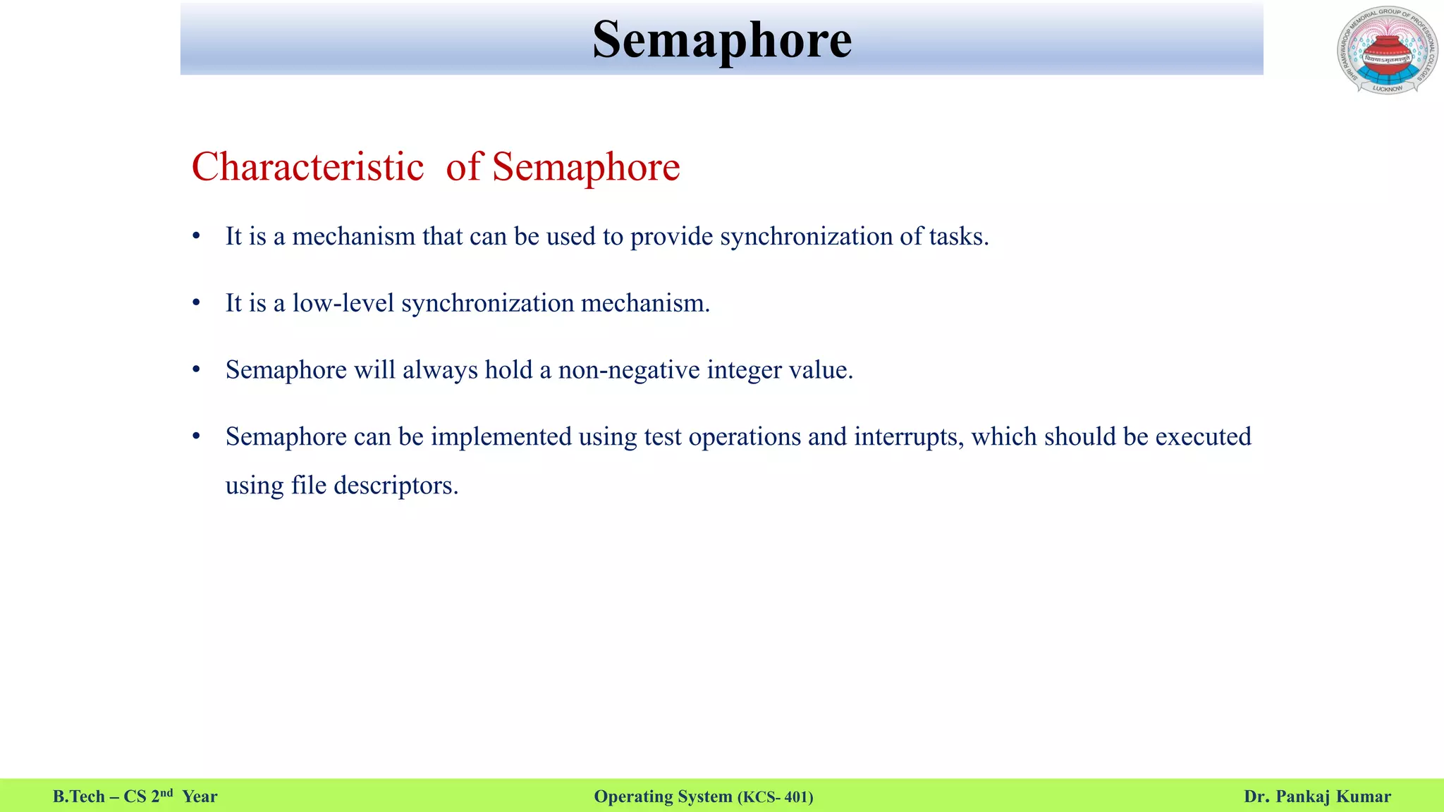 Operating System: Semaphor | PDF