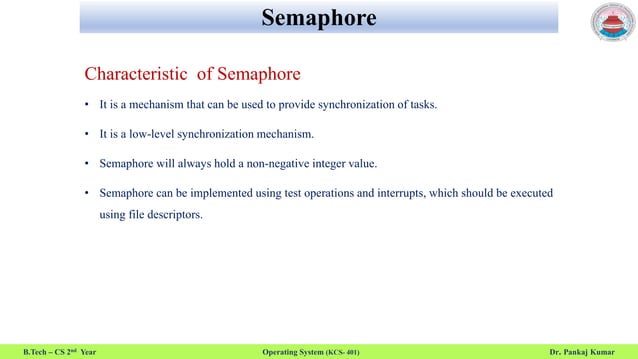Operating System: Semaphor | PDF
