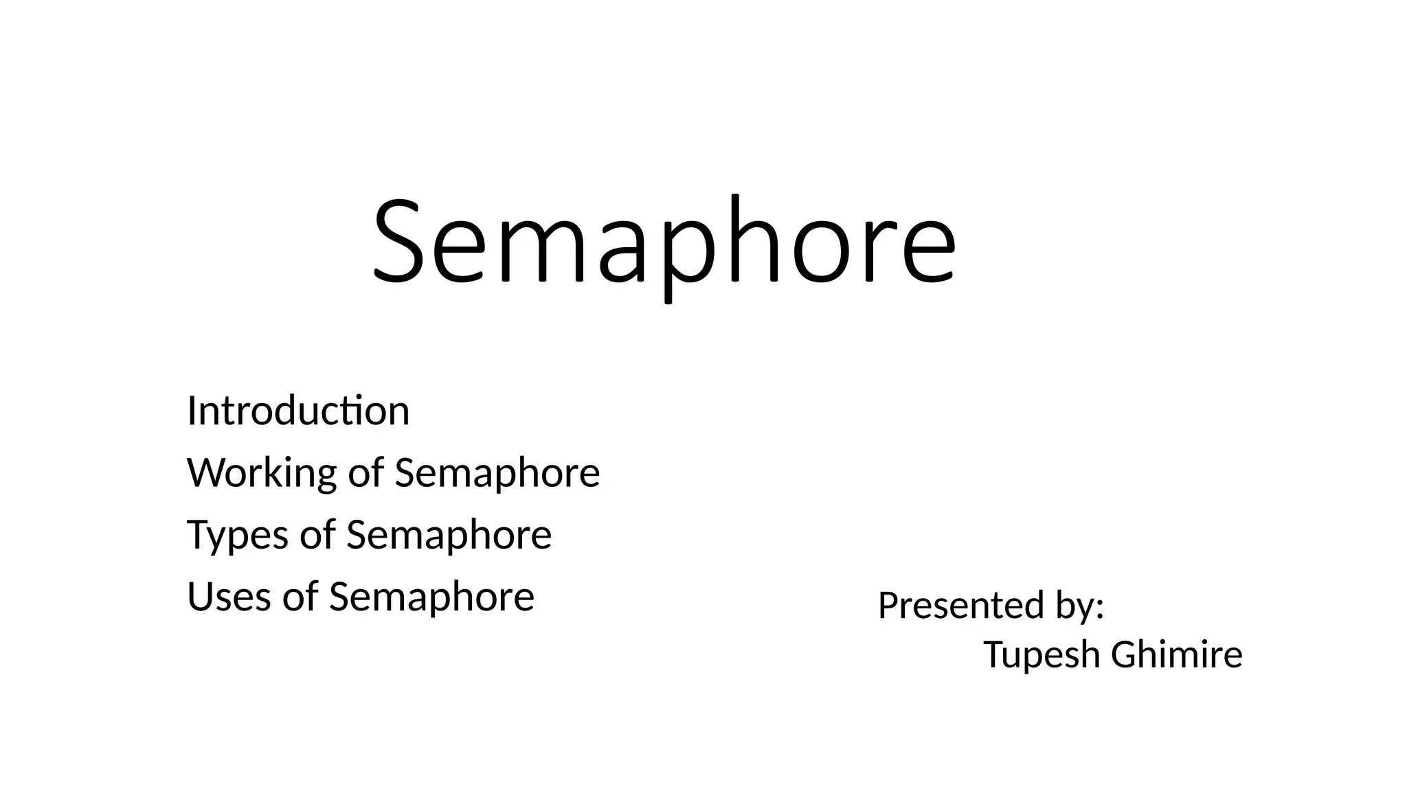 Working of semaphore in operating system level | PPTX