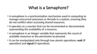 Working of semaphore in operating system level | PPT