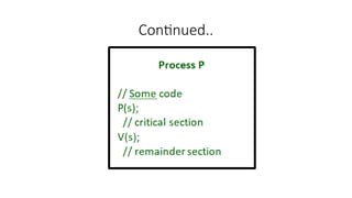 Working of semaphore in operating system level | PPTX